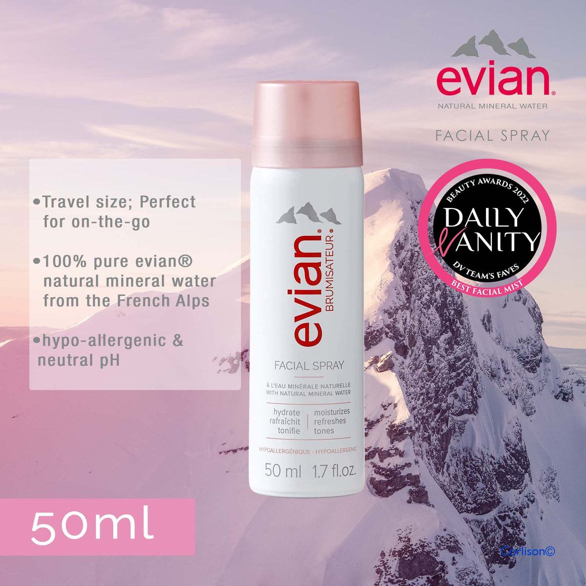 Evian Brumisateur Facial Spray 50ml – Rael Singapore